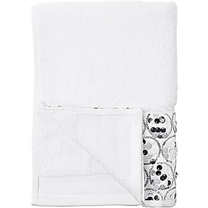 Popular Bath Sinatra Modern Bathroom Towel Set 3 Piece Hand and Wash Towel Luxury Contemporary Decor Bling Bath Towel Sets Soft, Plush and Highly Absorbent, White