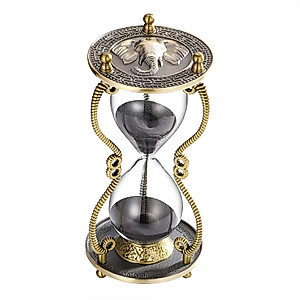 Hour Glasses with Sand 30 Minutes, Wooden Frame Large Hourglass Sand Timer, Black Sand Clock 30 Min, Reloj De Arena 30 Minutos, Colorful Hour Glass Sandglass for Home, Desk, Office Decor