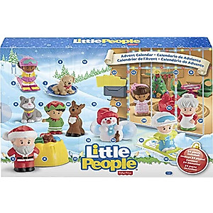 Fisher-Price Little People Toddler Toys Advent Calendar, Set Of 24 Figures & Accessories For Christmas Play Ages 1+ Years