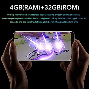 I14ProMax Smartphone, Unlocked Cell Phone for Androids, 6.1in 3G Network Dual SIM Cards, 4GB 32GB Storage, MTK6580A Quad Core CPU, 5MP 8MP Camera, 2G 5G WiFi GPS Bluetooth5.0