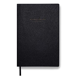 Minimalism Art, Classic Soft Cover Notebook Journal, Large Size, Composition B5 7.6" x 10", 176 Pages, Premium Thick Paper 100gsm, Fine PU Leather, Ribbon Bookmark, San Francisco (Dotted, Black)