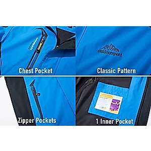 MAGCOMSEN Waterproof Jacket Men Ski Jacket Snowboard Jacket Mens Jacket Tactical Jacket Windbreaker Jacket Winter Jackets for Men Rain Jacket for Men Black