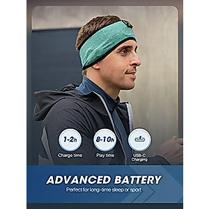 Fulext Sleep-Headphones-Headband-Bluetooth - Headphones for Sleeping Sleep Mask Headphones with Thin HD Stereo Speakers Perfect for Side Sleepers,Insomnia,Sport,Travel Best Gifts for Men Women