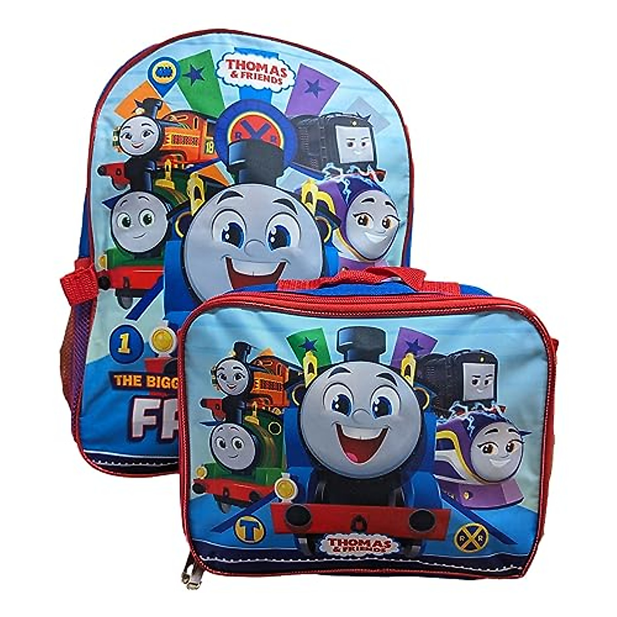Ruz Thomas Train and Friends 16 Inch Backpack with Detachable Lunch Box