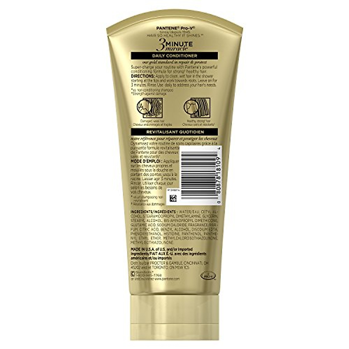 Pantene Repair and Protect 3 Minute Miracle Deep Conditioner, 6 Fluid Ounce