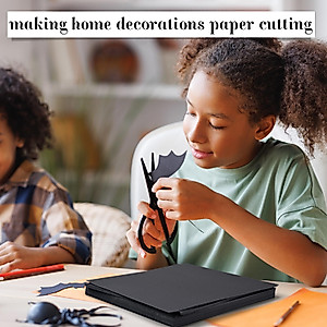 Ctosree 100 Sheets 12 x 12 Inches Cardstock Scrapbook Paper 180 Gsm 65lb Cover 120 lb Thick Heavyweight Creative Card Making Supplies for Printer Invitations Menus Collection DIY Projects (Black)