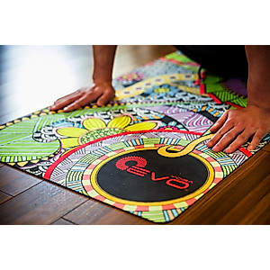 3mm Yoga Mandala Mat with Rubber Base and Suede Face multicolor