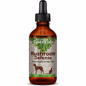 Animal Essentials Mushroom Defense - Immune System Support for Dogs & Cats, Natural Antioxidant, Mushrooms, for All Ages, Organic Herbs - 2 Fl Oz