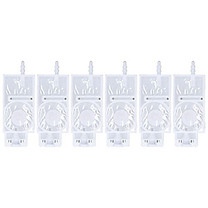 Estink Ink Damper, 6Pcs in Line Interface UV Printer Ink Damper Solvent Inkjet Head Rectangular PP Damper Replacement for XP600 Printer for 4mm x 3mm Ink Tube(White)