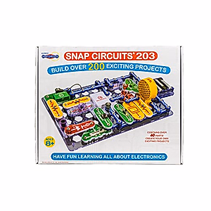 Snap Circuits 203 Electronics Exploration Kit | Over 200 STEM Projects | Full Color Project Manual | 42 Snap Modules | Unlimited Fun