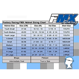 Factory Racing FMX Adult Motocross Dirt Bike Off-Road ATV Motorcycle DOT Approved Matte Black Helmet size Large