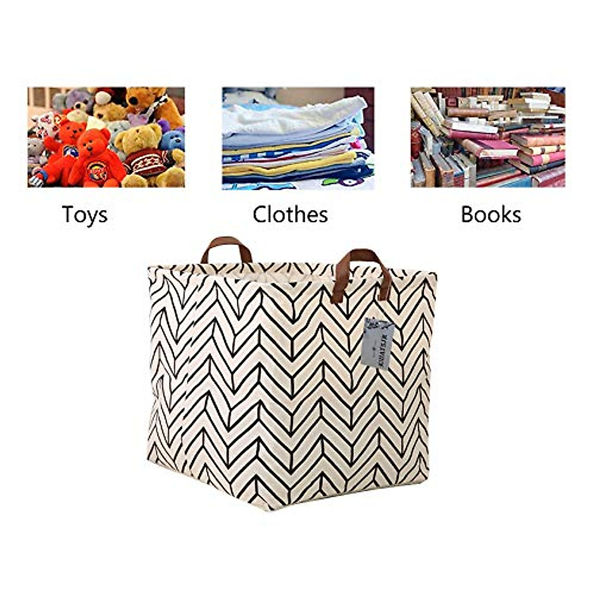 Square Storage Basket Fabric Organizer Bin for Toys,Books,Clothes,Gifts,Pets-Perfect for Home,Office,Nursery,Dorm,Shelf, Gift Baskets(Geometric)