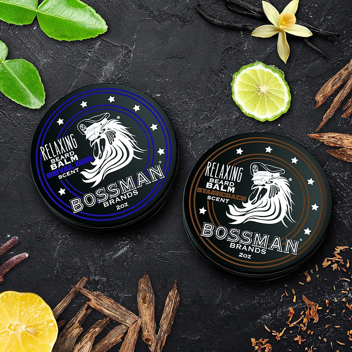 Bossman Beard Balm Variety Pack - Beard Grooming, Growth and Care Kit - Softener and Moisturizer - All 6 Scents