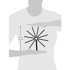 Umbra 1010039-040 Fanfare Silicone Trivet (Set of 2) Black,4.1 x 2.9 x 0.5