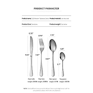 24-Piece Stainless Steel Flatware Set,Dinner Forks Cutlery Set,for Home Kitchen Restaurant,Mirror Polished, Dishwasher Safe