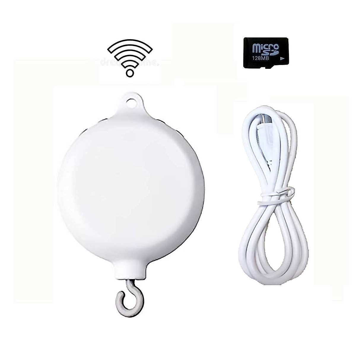 HLEEDUO Baby Crib Mobile Motor，Battery-Operated Baby Mobile Music Box with Download Function，Baby Music Box Spinner Connect Your Phone via Bluetooth,Crib Mobile Motor