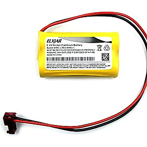 elxjar (5-Pack) 2.4V 1200mAh AA Ni-CD Battery Pack Replacement for Lithonia ELB2P401N ELB 2P401N ELB0310 ELB 0310, Powercell PCHA4/5-2-SR-LC, OSA098 NIC1158 Exit Sign Emergency Light