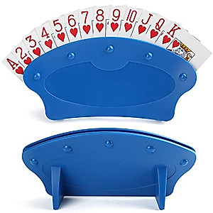 LotFancy Playing Card Holder for Adults Kids Seniors, 2 Pack, Card Holders for Playing Cards, Family Card Game Nights, Canasta, Poker Parties, Plastic, Hands Free