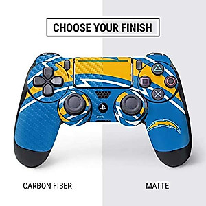 Skinit Decal Gaming Skin Compatible with PS4 Slim Bundle - Officially Licensed NFL Los Angeles Chargers Large Logo Design