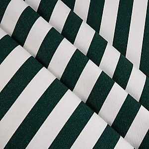 Sunbrella Mason Stripe 5630-0000 Forest Green, Fabric by the Yard