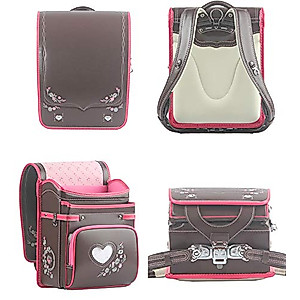 Randoseru Ransel Japanese upscale school bags for boys girls large capacity Senior PU leather light weight backpack