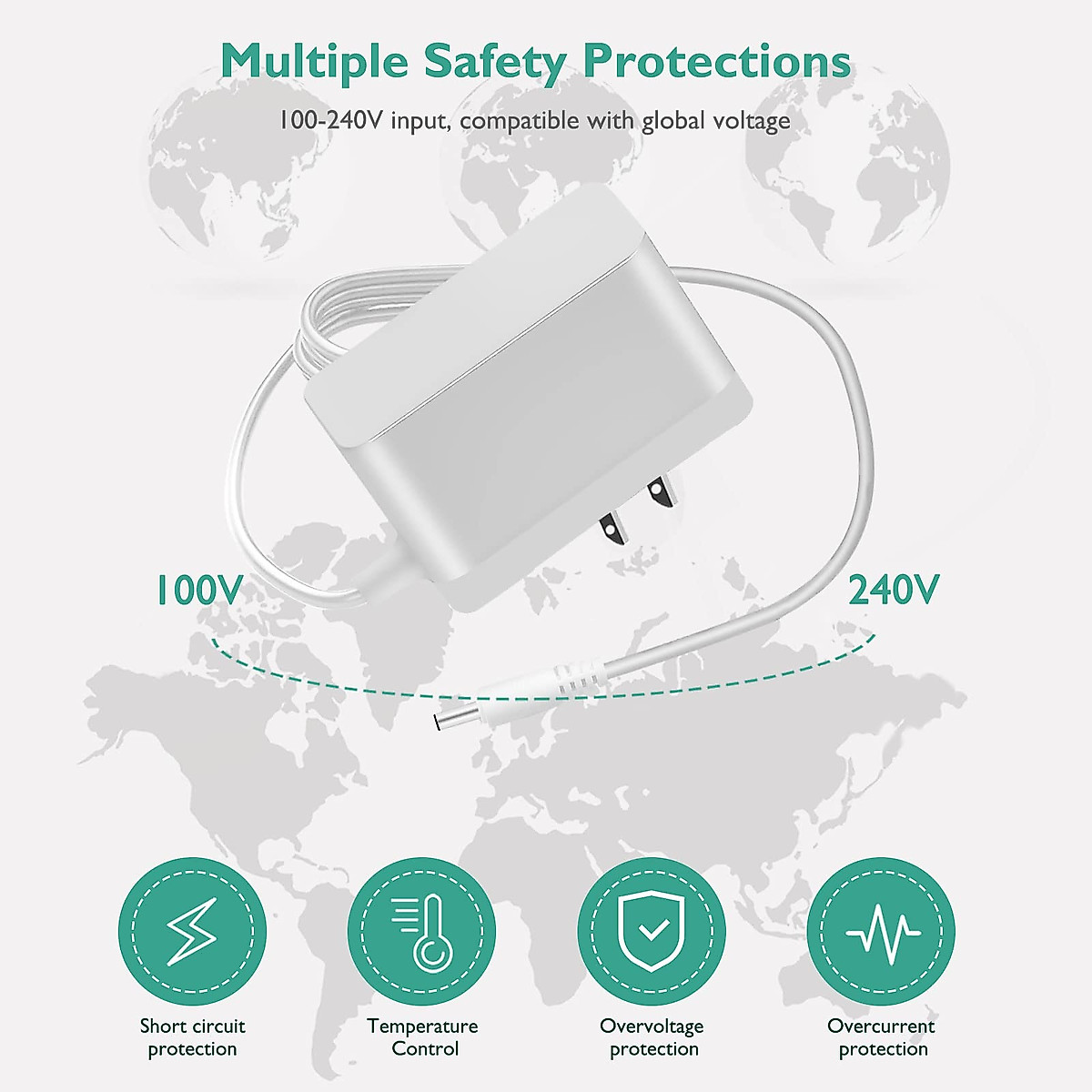 for Homedics White Noise Sound Machine Charger, Lnauy Adapter Compatible with HoMedics SS-2000 SS 2000 SounsSpa Portable Replacement Power Supply Cord 6V
