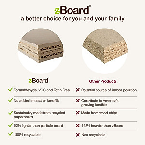 WAY BASICS Cat Litter Box Enclosure Hidden Furniture (Scratch Pad Included)