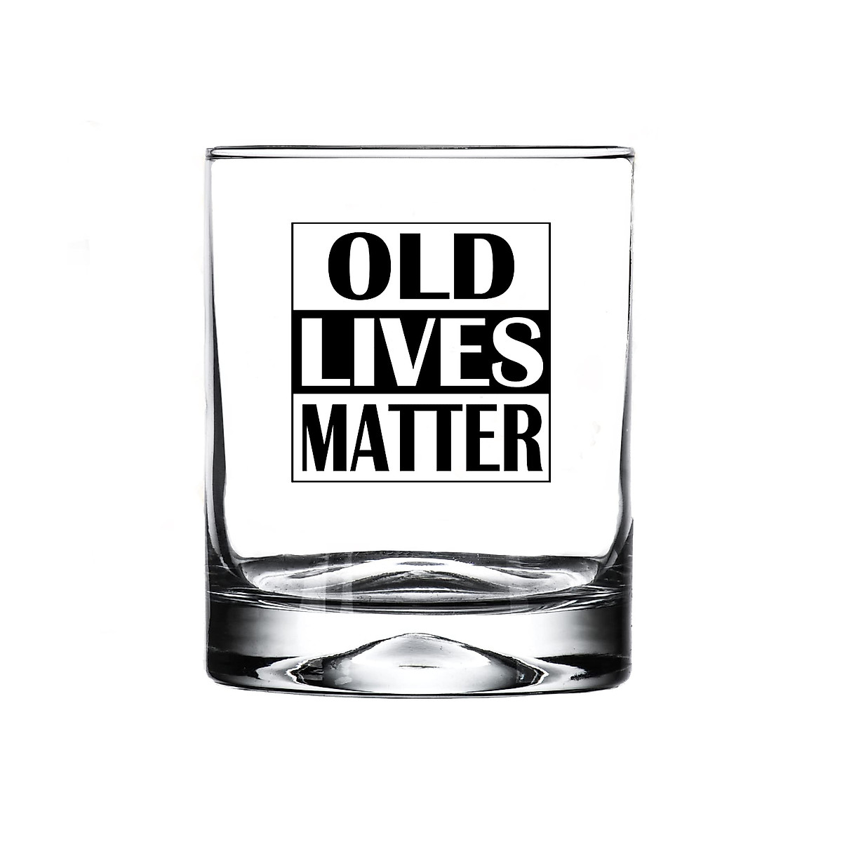 Rogue River Tactical Funny Old Lives Matter Joke Fashioned Whiskey And Shot Glass Bundle Drinking Cup Gag Gift Set For Him Her Men Dad Mom Grandpa Birthday or Retirement Combo Gift Set