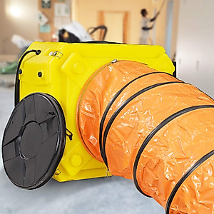 AlorAir 16" PVC Flexible Duct Hose for CleanShield HEPA 550 Air Scrubber and PureAiro HEPA Pro 770/870/970, Easy Storage (16 Inch x 16.4 Feet, Inlet)