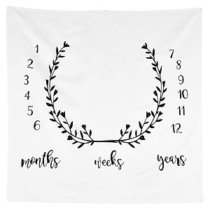 Tnfeeon Baby Photography Prop Blanket, Baby Blanket Infant Growth Record Blanket Newborn Photography Props for Boys Girls(C)