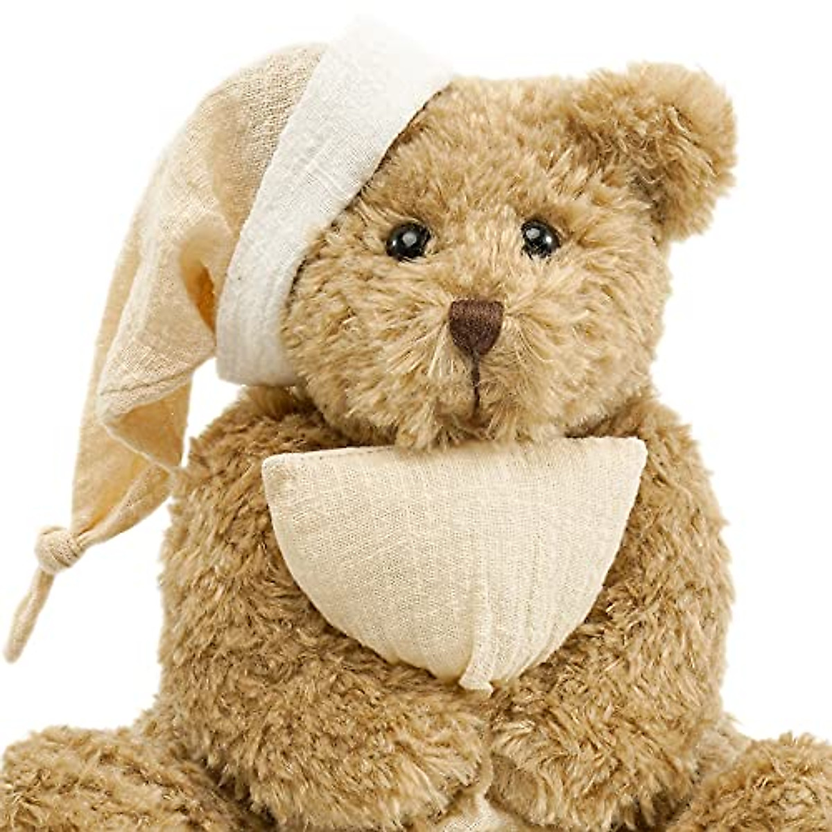 Nleio Teddy Bear Stuffed Animals, 11.7" Stuffed Bear Plush, Cute Stuffed Animal with Hat & Pillow, Small Teddy Bear for Kids Baby Girlfriend, Gifts for Valentine's Day/Birthday/Christmas