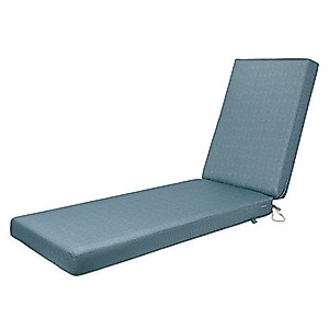 Duck Covers Classic Accessories Weekend Water-Resistant Outdoor Chaise Cushion, 80 x 26 x 3 Inch, Blue Shadow