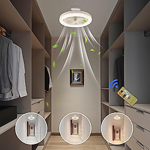 𝟮𝟬𝟮𝟯 𝗡𝗲𝘄 Ceiling Fans with Lights | Ceiling Fans with Lights and Remote Control E26 | Light Fixture Ceiling Fan Dimmable LED Reversible Blades Timing for Bedroom, Kitchen, Living Room