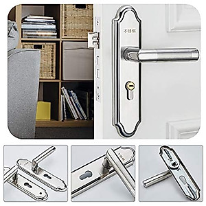 SONGJIA Universal Simple Door Lock Stainless Steel Safety Door Handle Locks for Bedroom Bathroom Interior Door Hardware Accessories