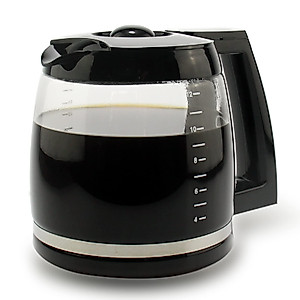 12-Cup Replacement Glass Carafe for Cuisinart Coffee Maker Models CHW-12, CHW-12P1, DCC-1100BK, DCC-1200, DCC-2650, DGB-550BK, DGB-550BK1 DGB-625BC, DGB-700BC, and SS-12 Part# DCC-1200PRC