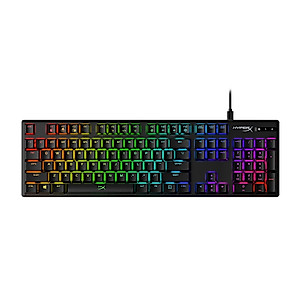 HyperX Alloy Origins - Mechanical Gaming Keyboard, Software-Controlled Light & Macro Customization, Compact Form Factor, RGB LED Backlit - Tactile HyperX Aqua Switch (Renewed)