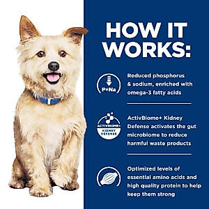 Hill's Prescription Diet k/d Kidney Care with Chicken Wet Dog Food, Renal Food, Veterinary Diet, 13 Oz Cans, (Pack of 12)