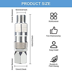 Airless Spray Gun Swivel Joint 1/4-Inch 360 Degrees Rotate Stainless Steel High Pressure Spray Gun Hose Swivel Joint Connector Compatible with Graco Paint Sprayers Hose