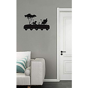 Hakuna Matata Wood Key Holder, Key Rack, Sweet Home Hook Hanger and Multiple Personalized Design Key Rack for Home, Entryway, Living Room, Bathroom, Kitchen(A3)