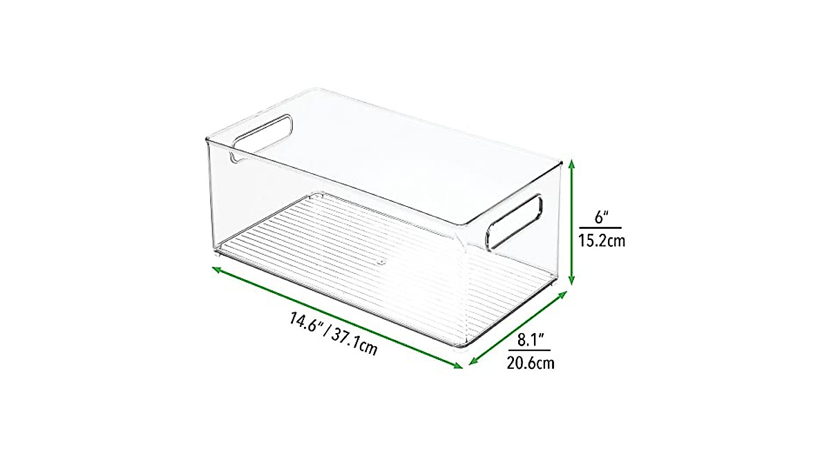 mDesign Deep Plastic Storage Organizer Bin for Gaming & Media