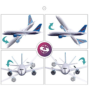 OTXKOO Remote Control Airplane, 2.4Ghz DIY 3 Channels RC Plane, Remote Control Airplane Ready to Fly, RC 787 Dreamliner for Advanced Wingspan 550mm （2 Batteries