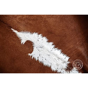 Genuine Hereford Red Brown and White Cowhide Rug Large 6 x 7-8 ft. 180 x 240 cm