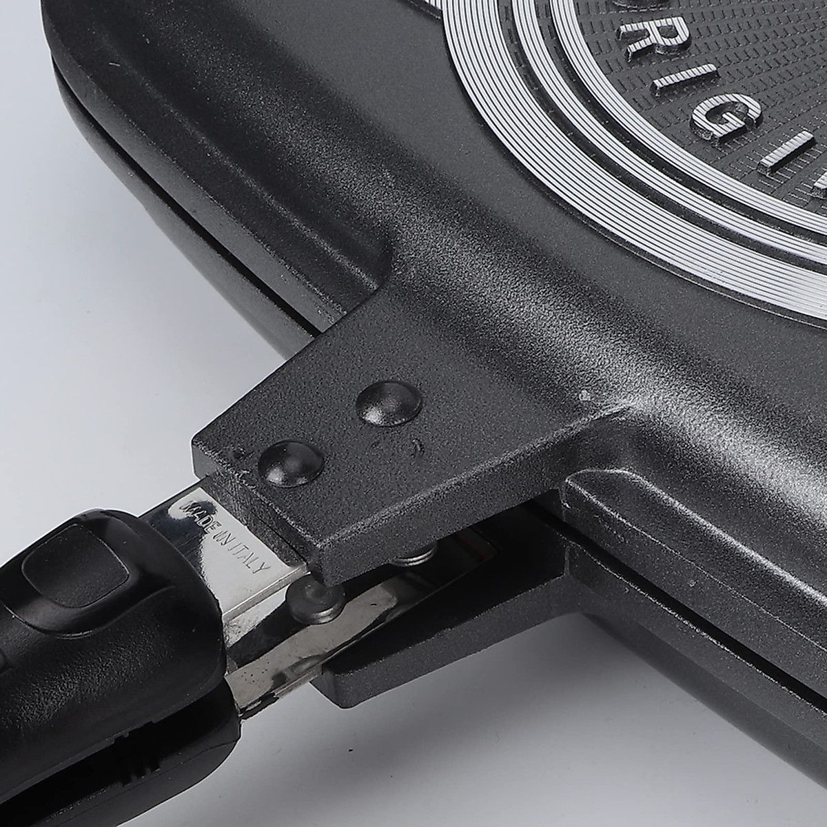 GLOGLOW Double Sided Frying Pan, Anti Scalding Handle Mini Frying Pan Portable Grill Pot Omelette Pot Vintage Aluminum Frying Pan Grill Cookware Kitchen Supplies