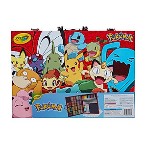 Crayola Pokémon Imagination Art Set (115pcs), Kids Art Kit, Coloring Supplies, Pokemon Toys, Pokemon Gift for Boys & Girls