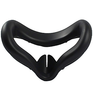 TNE Face Cushion Cover, Lens Pad, Thumbstick Cap for Oculus Quest 2 | Accessories Include Silicone Face Cover, Lens Dust Protector, Controller Thumb Grips for Quest 2 Virtual Reality Headset (Black)