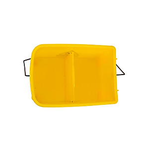 Mop Bucket with Wringer on Wheels, Commercial Mop Bucket with 20 Quarts Mop Bucket & Side Wringer Combo, Mop and Bucket with Wringer Set for Home (2PCS Yellow)