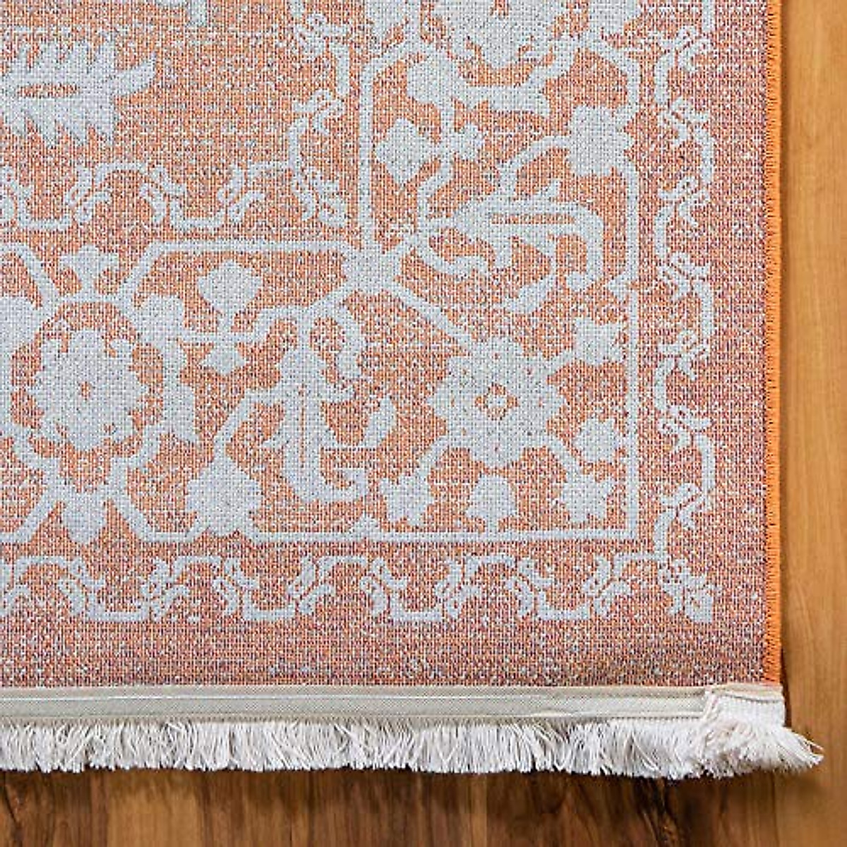 Unique Loom Traditional Classic Intricate Design with Distressed Vintage Detail, Area Rug, 2' 7 x 10' 0 Runner, Terracotta/Ivory