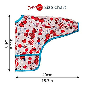 Joyo roy Baby Bibs For Eating Bibs For Toddlers Long Sleeve Bib Plastic Bibs For Babies Sleeved Bib smock for Kids 8-12 Kids Paint Smock Weaning Bib Sleeved Bibs for Babies Baby Apron for Eating