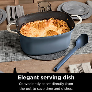 Ninja MC1001 Foodi PossibleCooker PRO 8.5 Quart Multi-Cooker, with 8-in-1 Slow Cooker, Dutch Oven, Steamer & More, Glass Lid & Integrated Spoon, Nonstick, Oven Safe Pot to 500°F, Sea Salt Gray