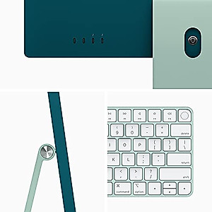 2021 Apple iMac (24-inch, Apple M1 chip with 8-core CPU, 8GB RAM, 512GB) (QWERTY English) Green (Renewed Premium)